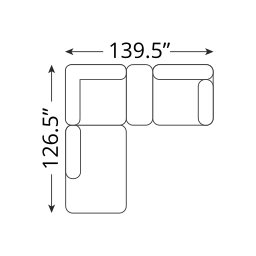 Drew & Jonathan Modularthree Gray Chenille Fabric 4pc With Left Chaise ...