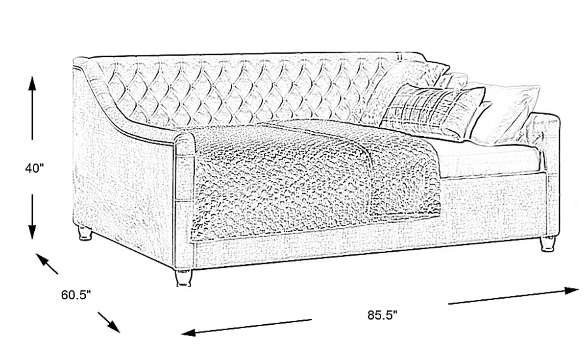 Alena 3 Pc Charcoal Gray Full Daybed | Rooms to Go