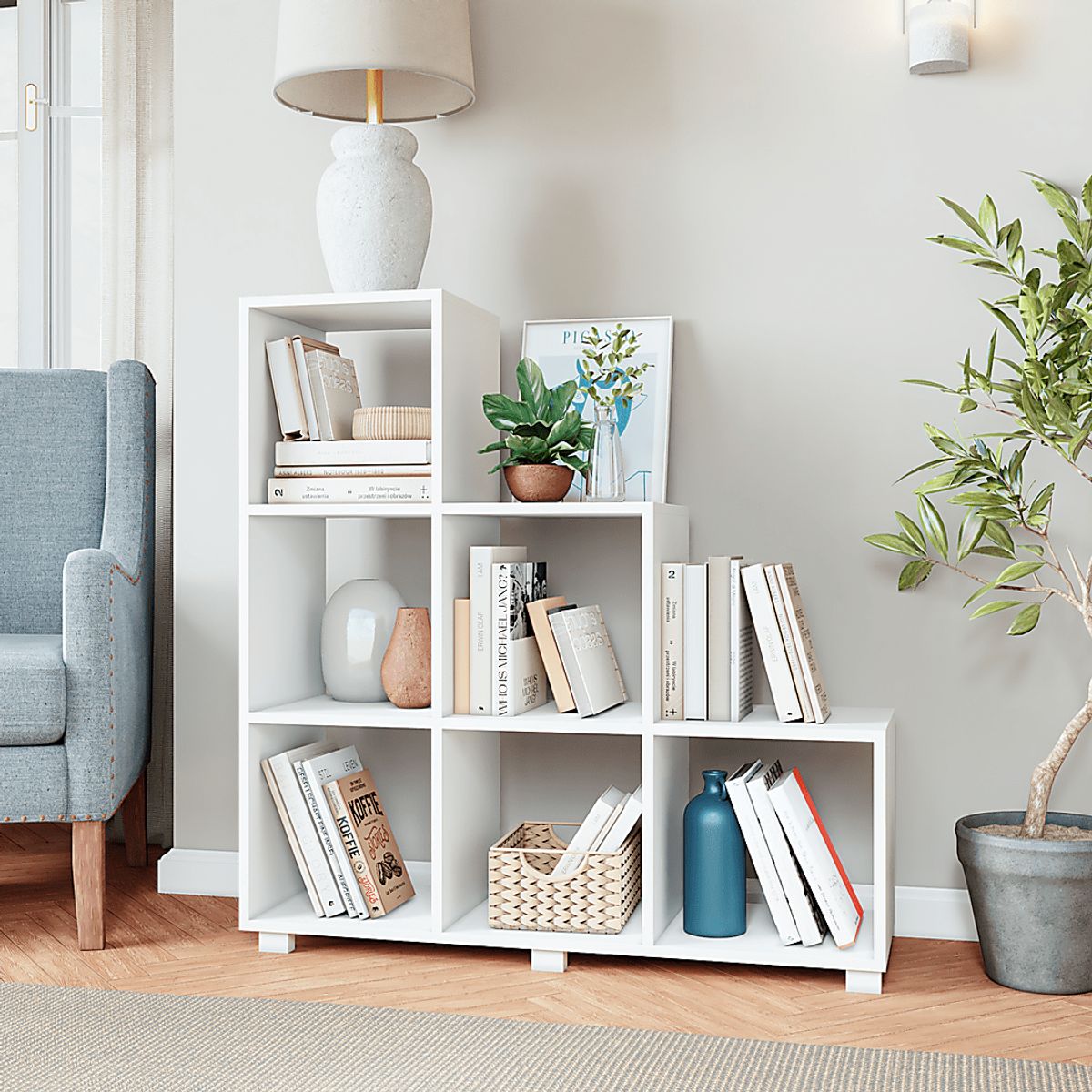 Cascio White Bookcase | Rooms to Go