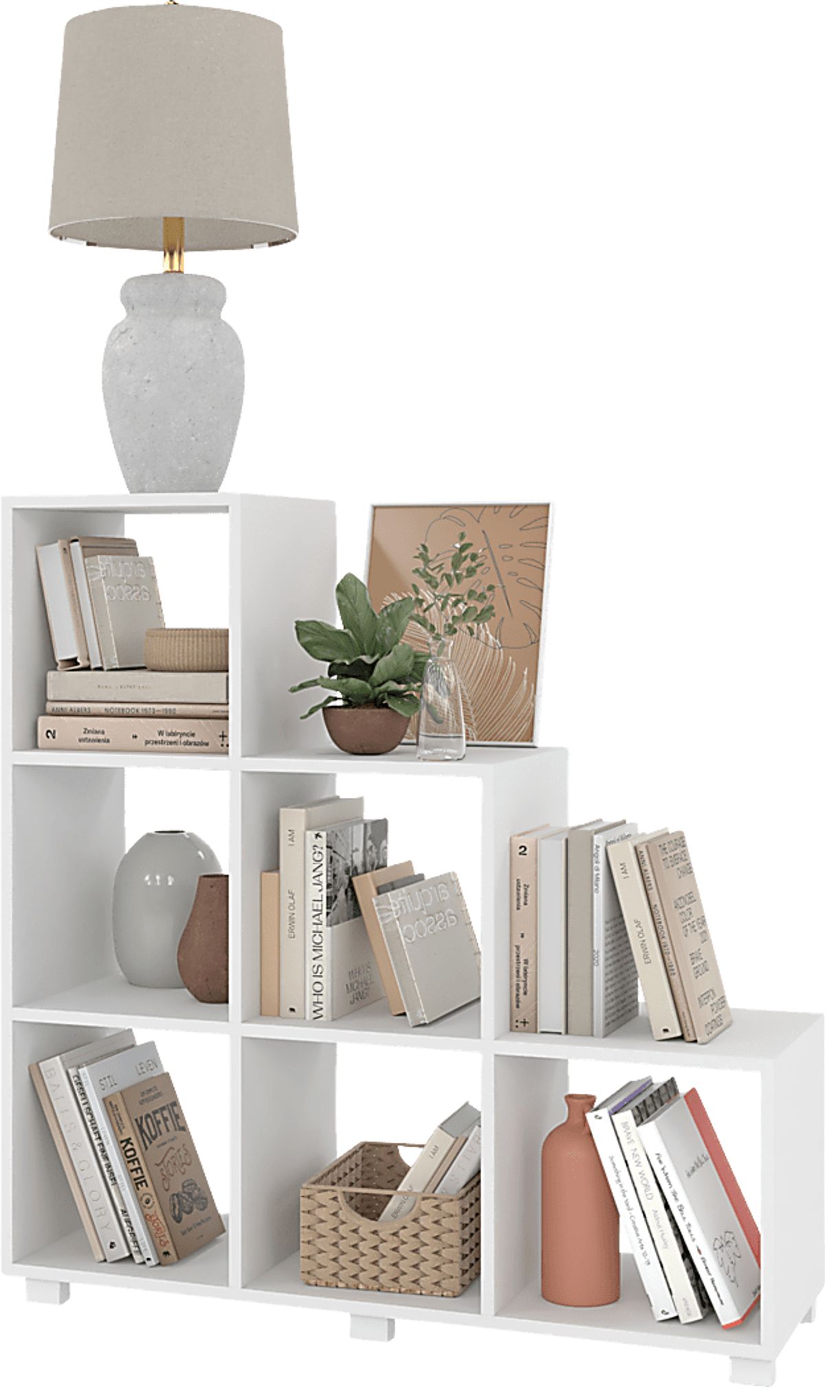 Cascio White Bookcase | Rooms to Go