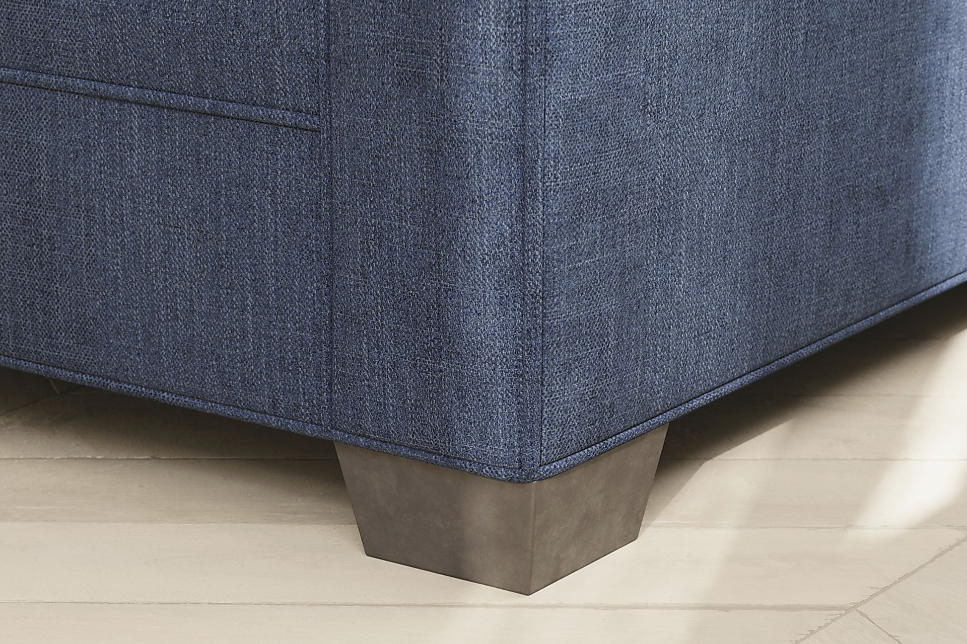 Cindy Crawford Bellingham Sapphire Blue Chenille Fabric Loveseat ...