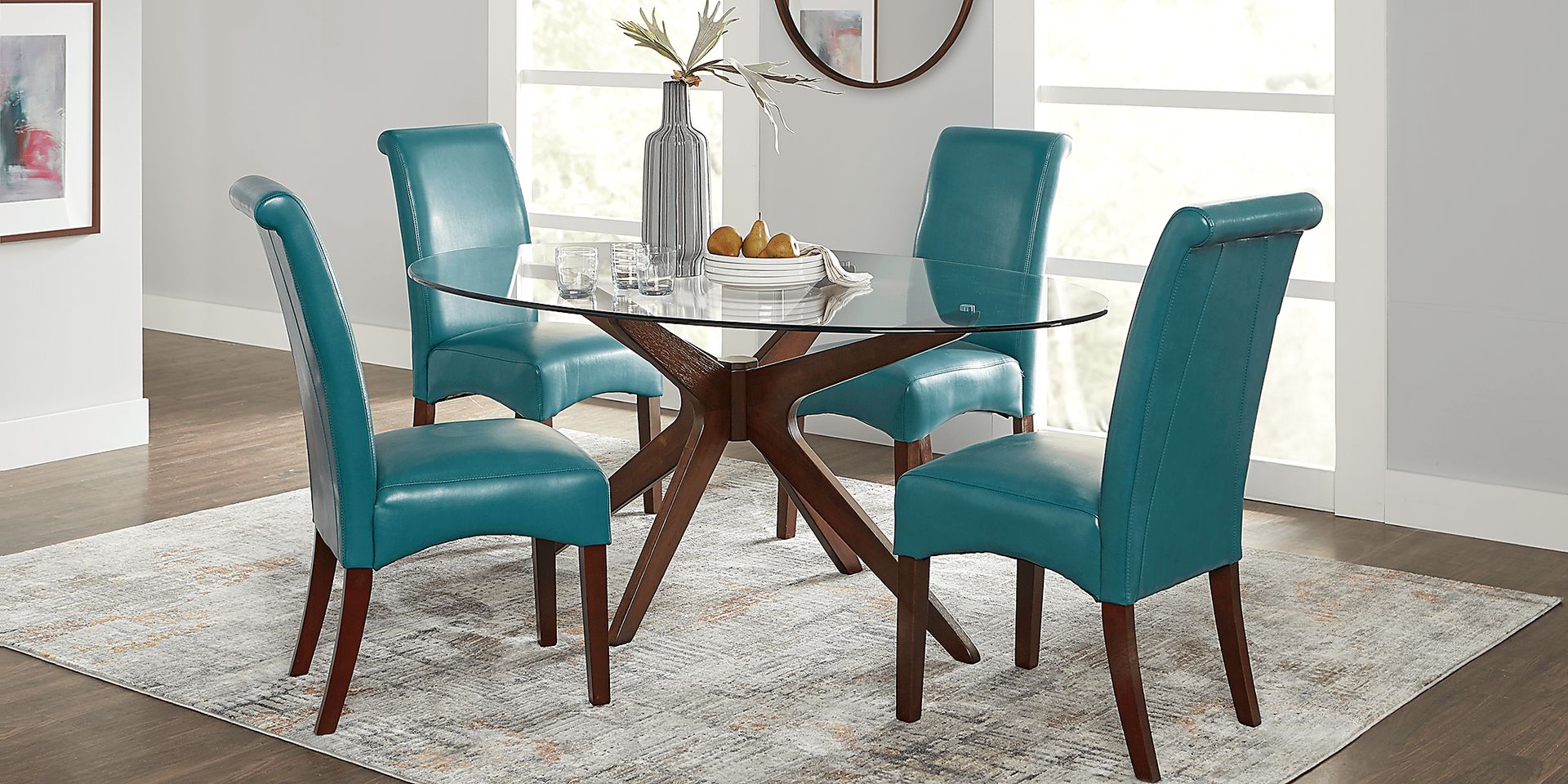 Delmon Walnut Dark Wood Dining Table | Rooms to Go