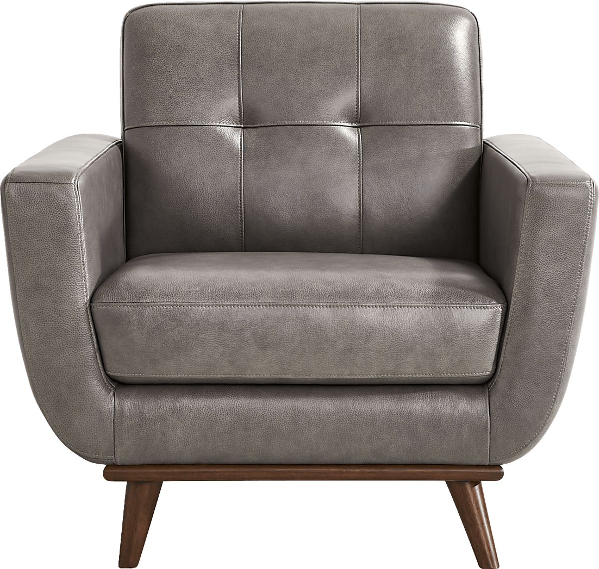 Greyson Gray Leather Chair | Rooms to Go