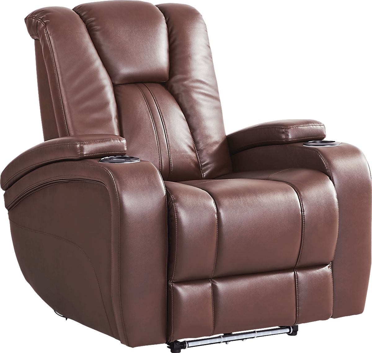 Kingvale Court 3 Pc Mocha Brown Polyester Fabric Dual Power Reclining Living Room Set With Dual ...