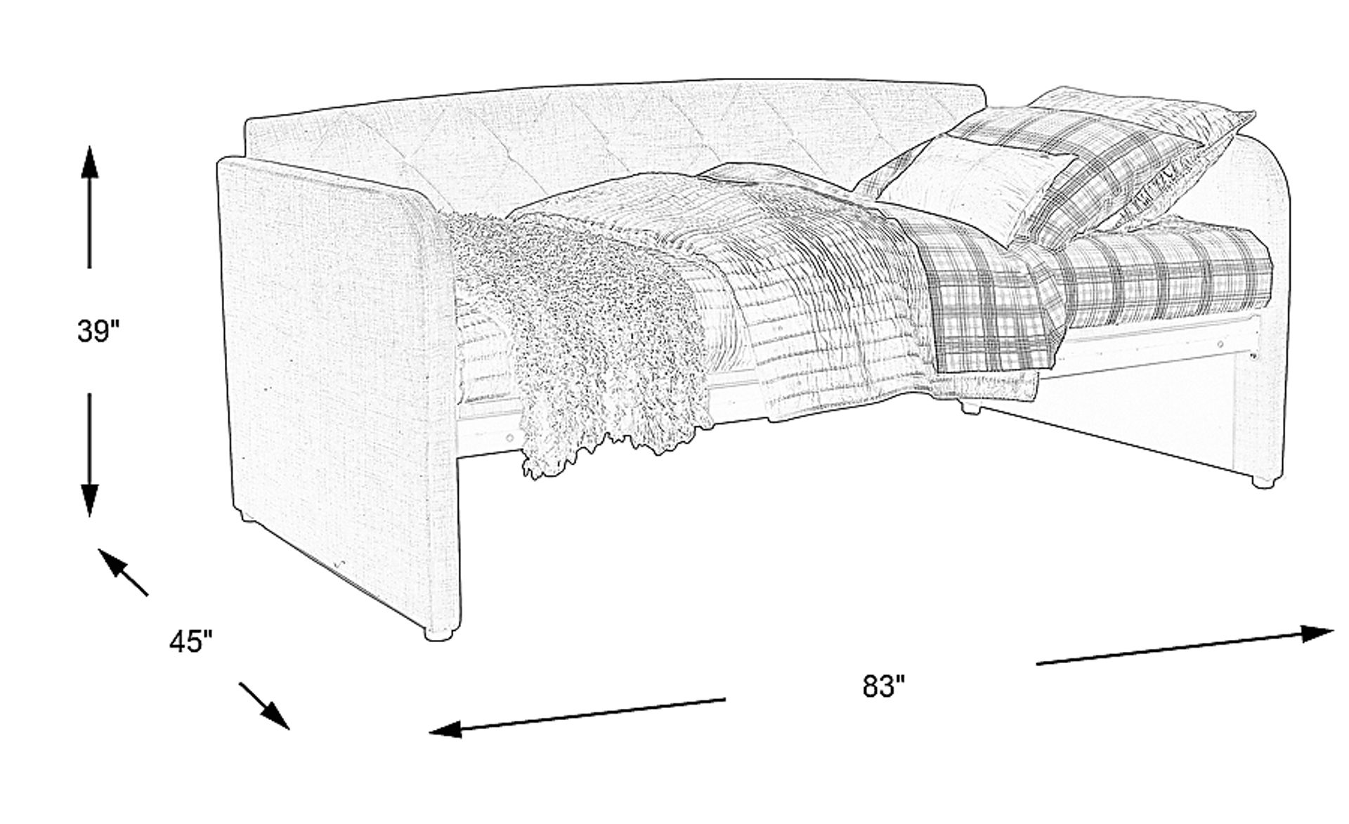 Lanie Red Colors Tufted Daybed | Rooms to Go