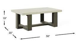 Sanger Gray Rectangle Cocktail Table | Rooms to Go
