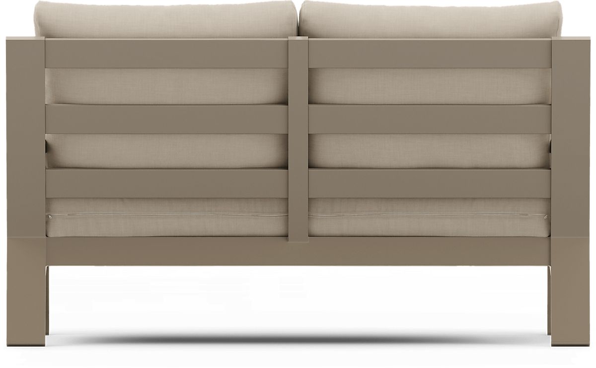 Solana 4 Pc Taupe Colors,Light Wood Buff Beige Aluminum Outdoor Seating ...