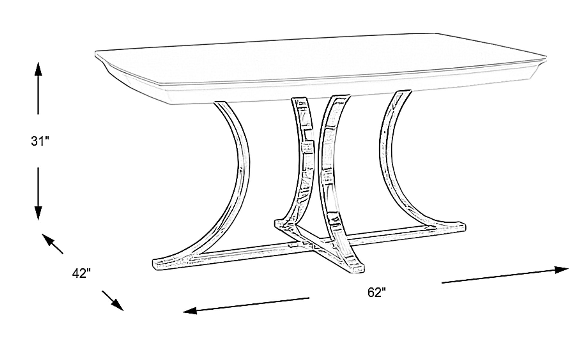 Washington Square Chrome,White Colors,Metal,White Dining Table | Rooms ...